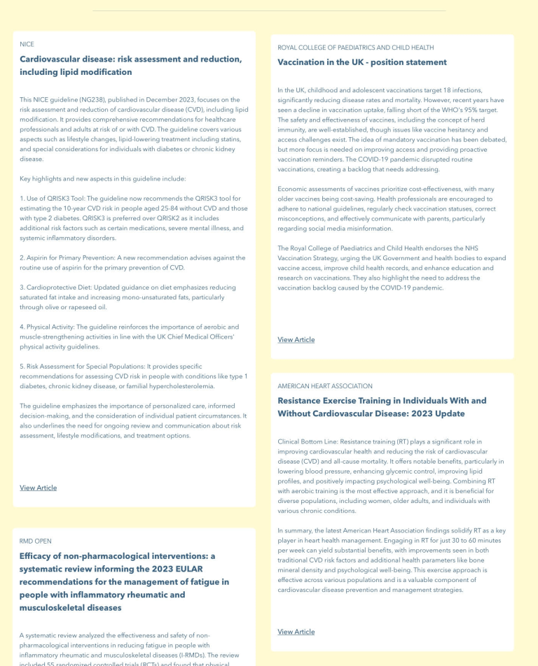 Trip Clinical Evidence Review – a mock-up – Trip Database Blog