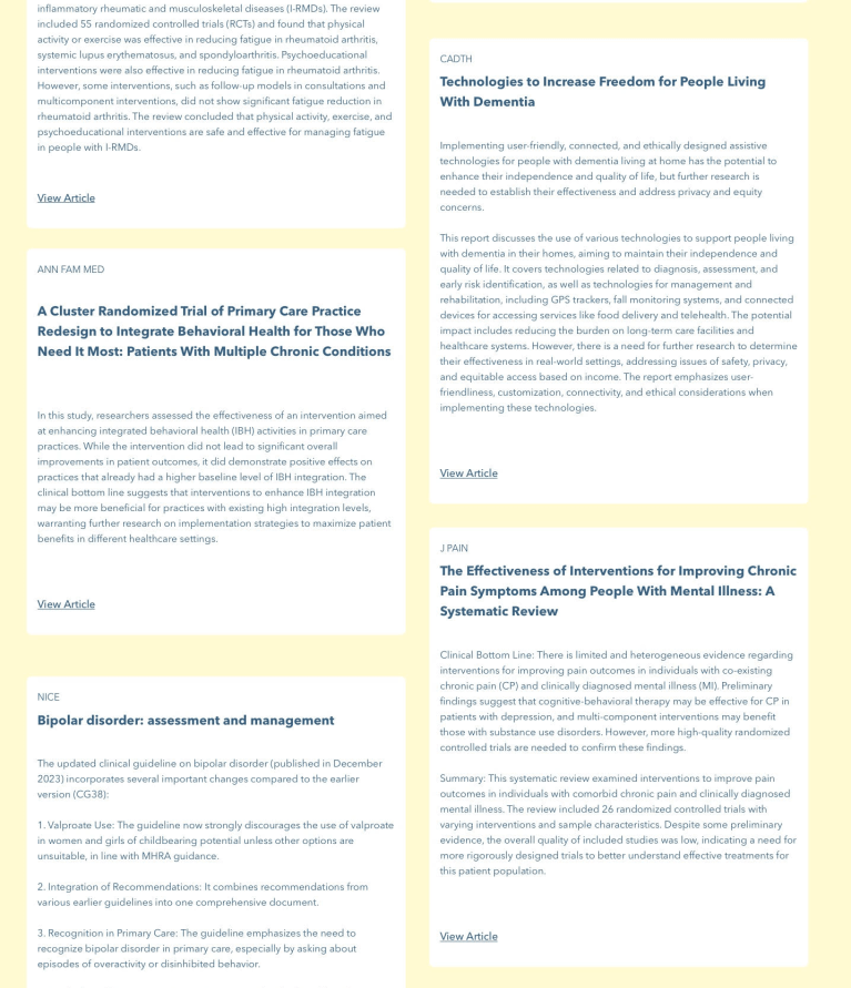 Trip Clinical Evidence Review – a mock-up – Trip Database Blog